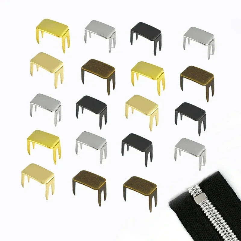 20/50Pcs 3# 5# 8# 10# Zipper Stopper for Nylon Zippers Non-slip Metal ...