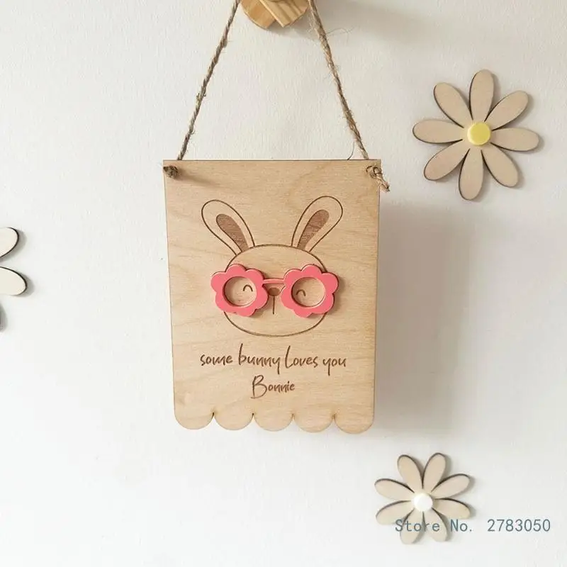 Cartoon Wooden Sign Wall Hanging Plaques Decoration for Children Room ...