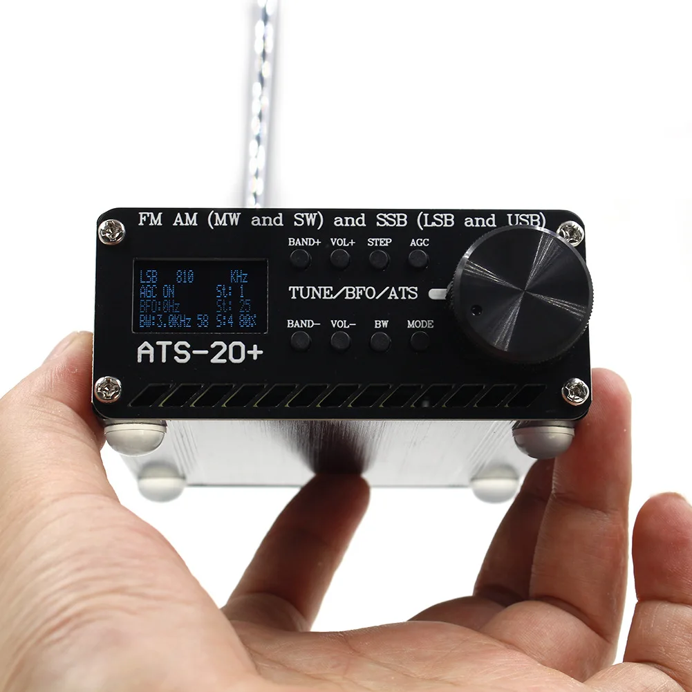 SI4732 ATS-20+ Plus ATS20 V2 Radio Receiver FM AM (MW & SW) SSB (LSB & USB) with battery ...