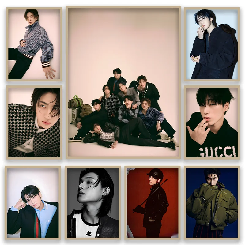 Kpop A-Ateez Boy Group Fashion Photography Style Canvas Poster Wall Art ...