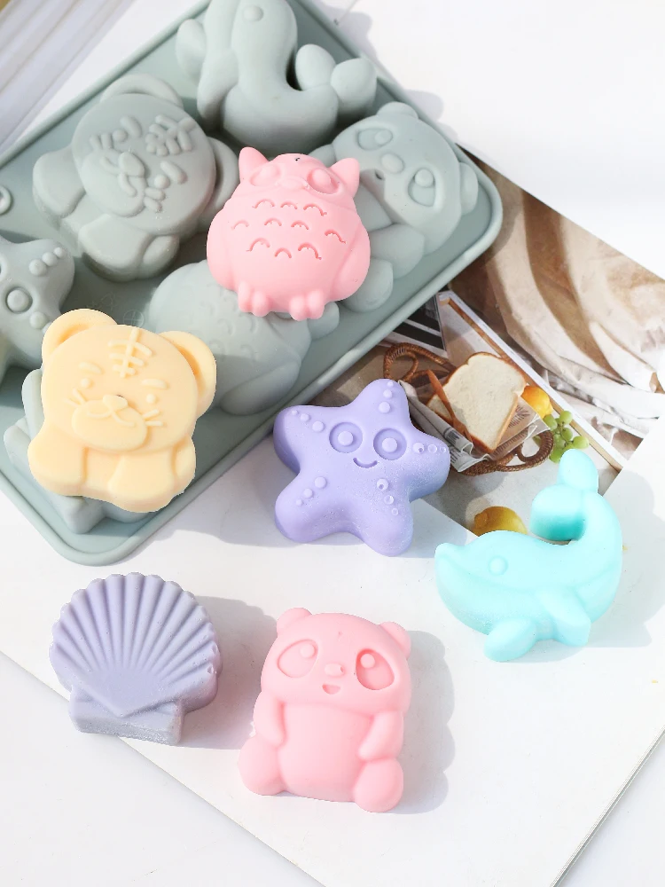 6-Holes-Soap-Silicone-Mold-Diy-Creative-Handmade-Soap-Making-Tool-Cute ...