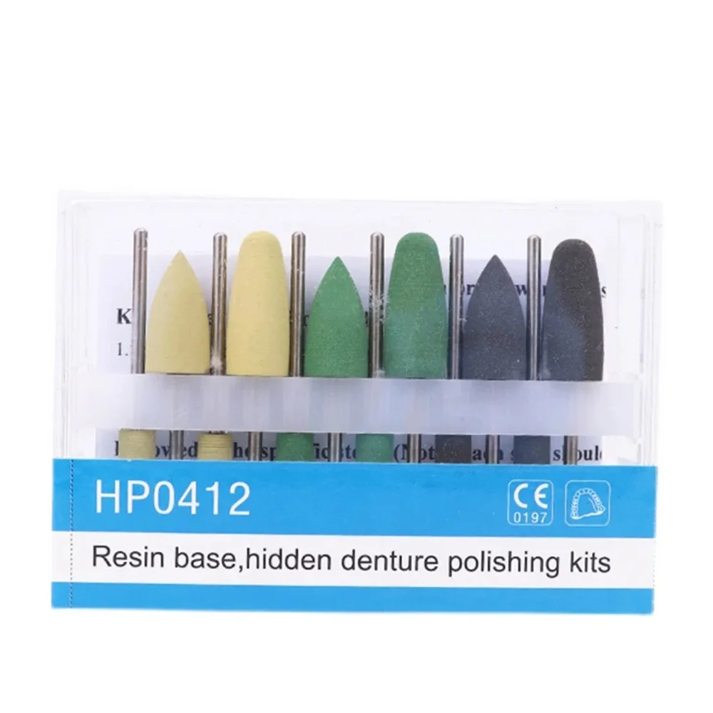 HP0412 12pcs/Kit Dental Resin Base Hidden Denture Polishing Kits for ...