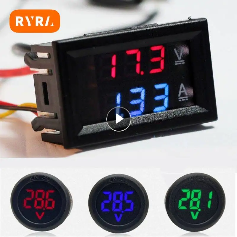 New-Type-Of-DC-100V-10A-Digital-Voltmeter-Ammeter-Blue-Red-LED ...