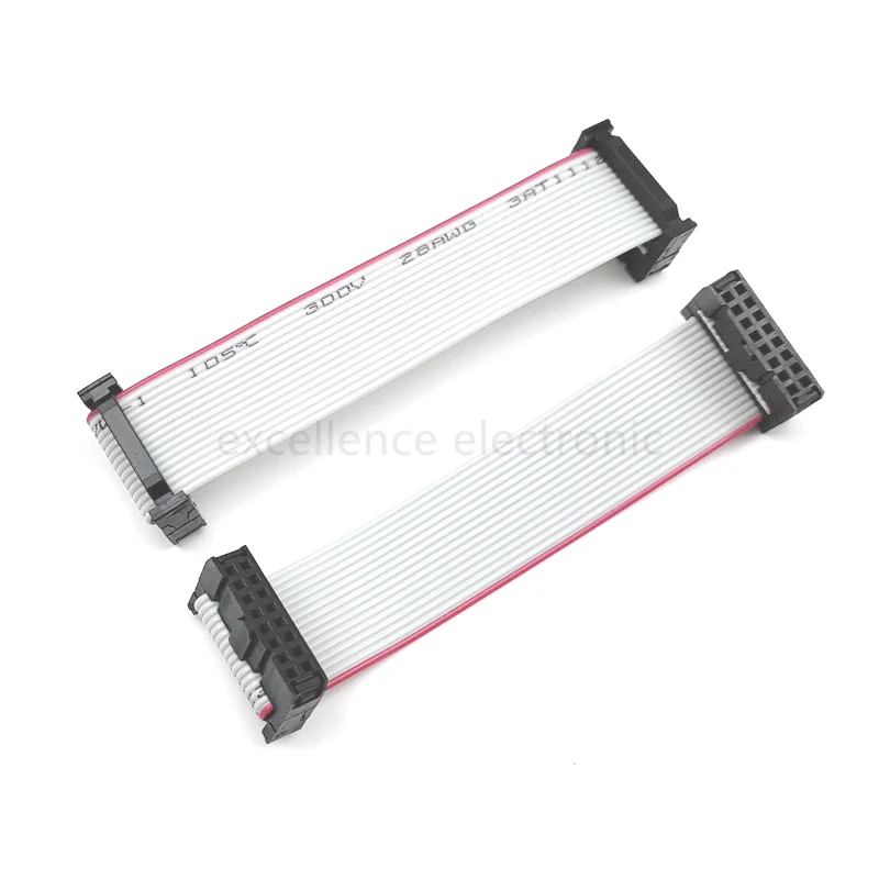 10pcs-FC-16P-16Pin-2-54mm-Pitch-IDC-Socket-Extension-Flat-Ribbon-Cable ...
