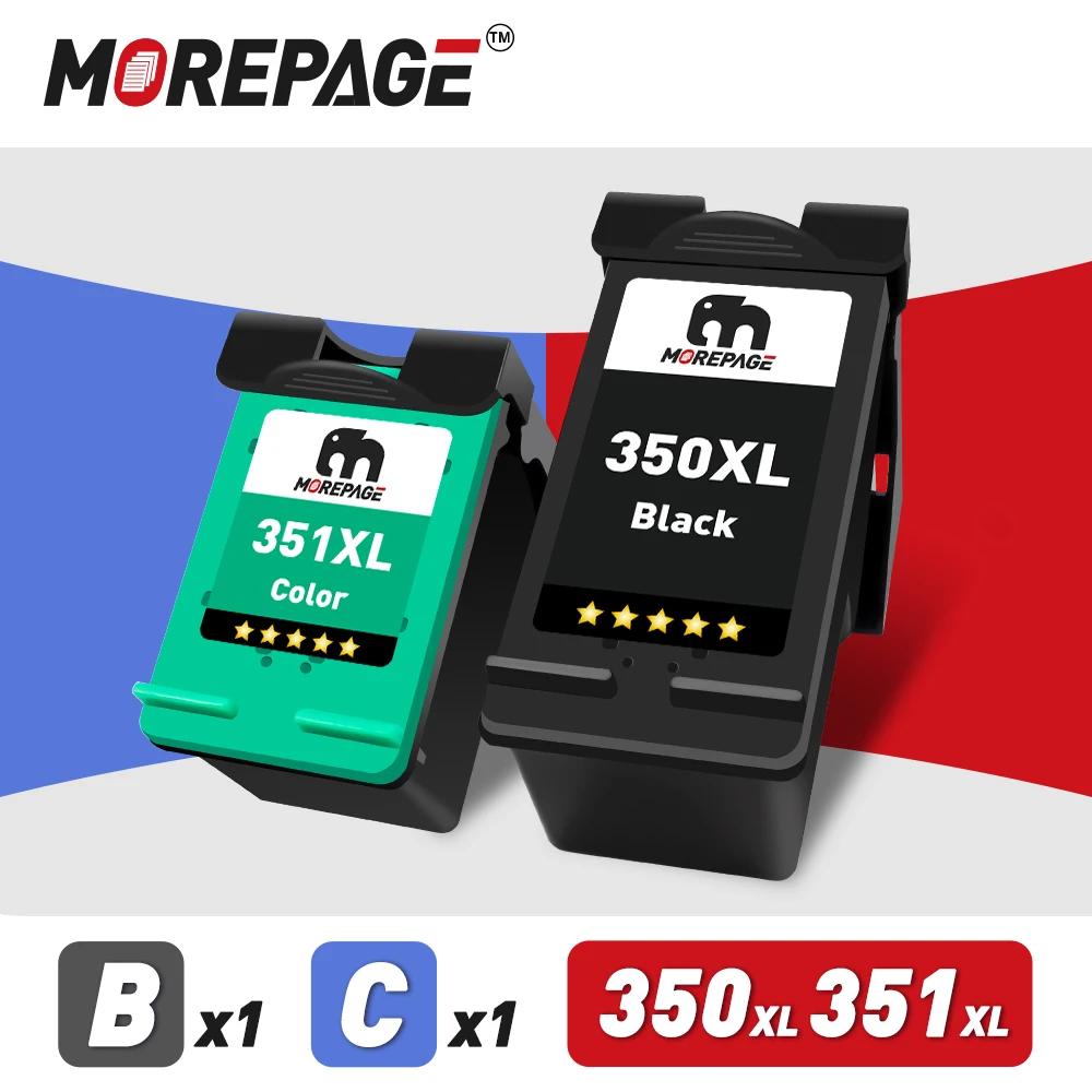 Morepage 350 351 XL Ink Cartridge Compatible For HP 350XL 351XL ...