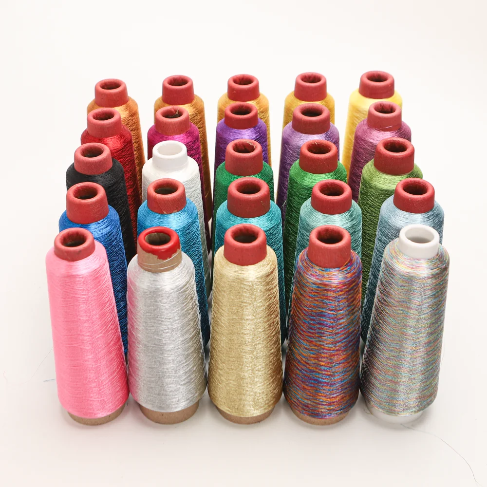 3000M-Per-Cone-Metallic-Yarn-150D-For-Computerized-Embroidery-And ...