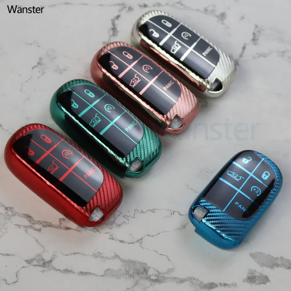 Carbon-Car-Key-Case-Tpu-Key-Cover-Shell-for-Jeep-Renegade-Grand ...