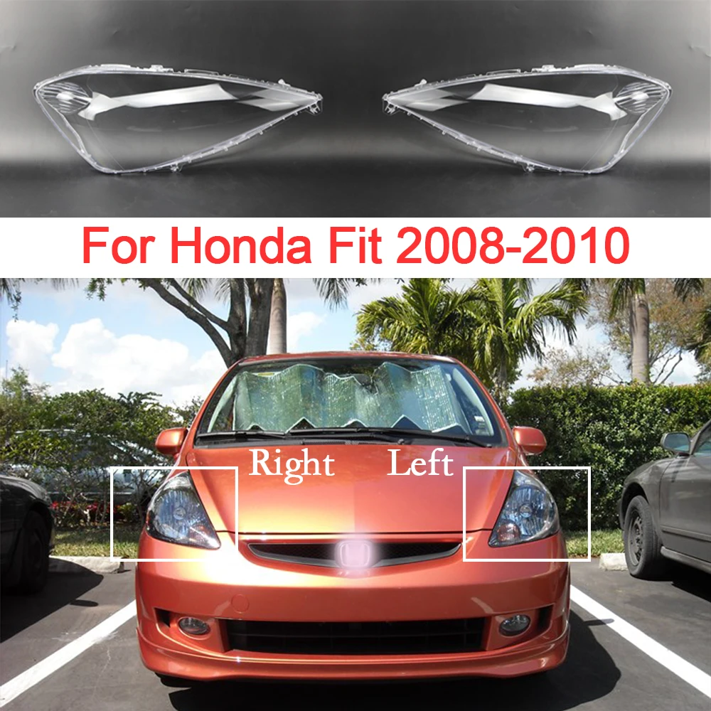 Car Headlight Glass For Honda Fit 2008 2009 2010 Plexiglass Lens ...