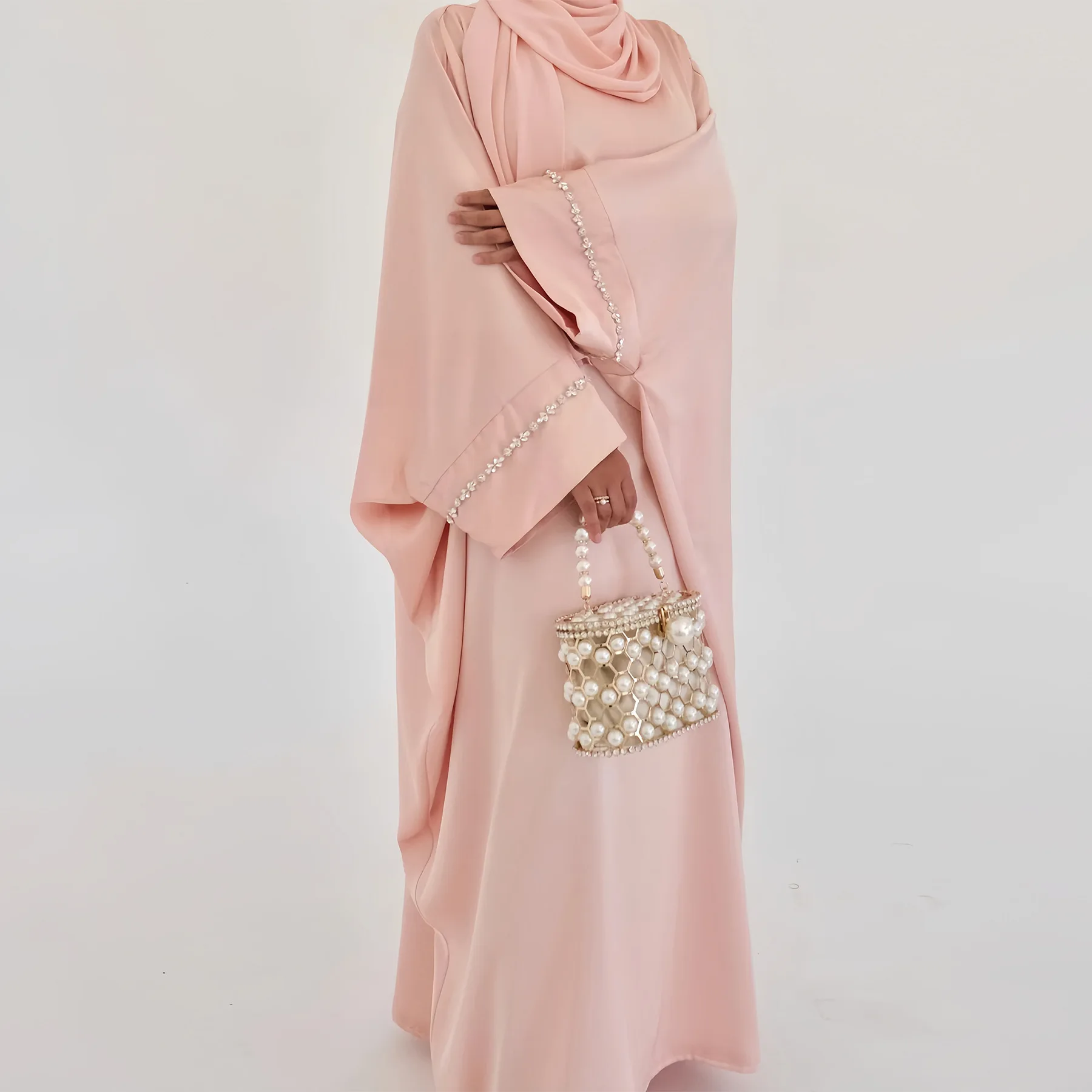 Butterfly Kaftan Abaya Dress for Women, Diamonds Decorations, Party ...