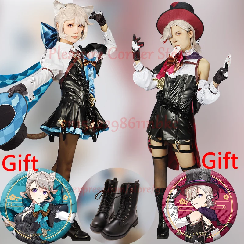2024-Leather-Version-Lyney-Lynette-Cosplay-Costume-Full-Set-Genshin ...