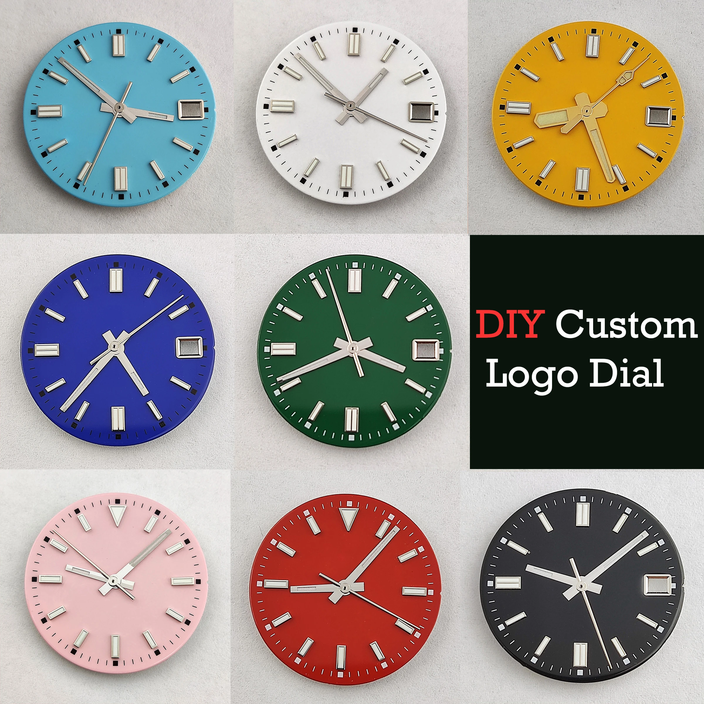 DIY Custom 28.5mm NH35 dial Logo Watch Dial Custom Logo Laser Print ...