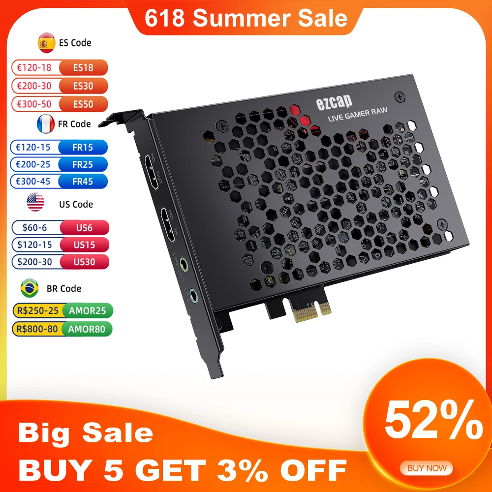 EZCAP-324-Live-Gamer-PCIE-4K-Video-Game-Capture-Card-Record-Live-Stream ...