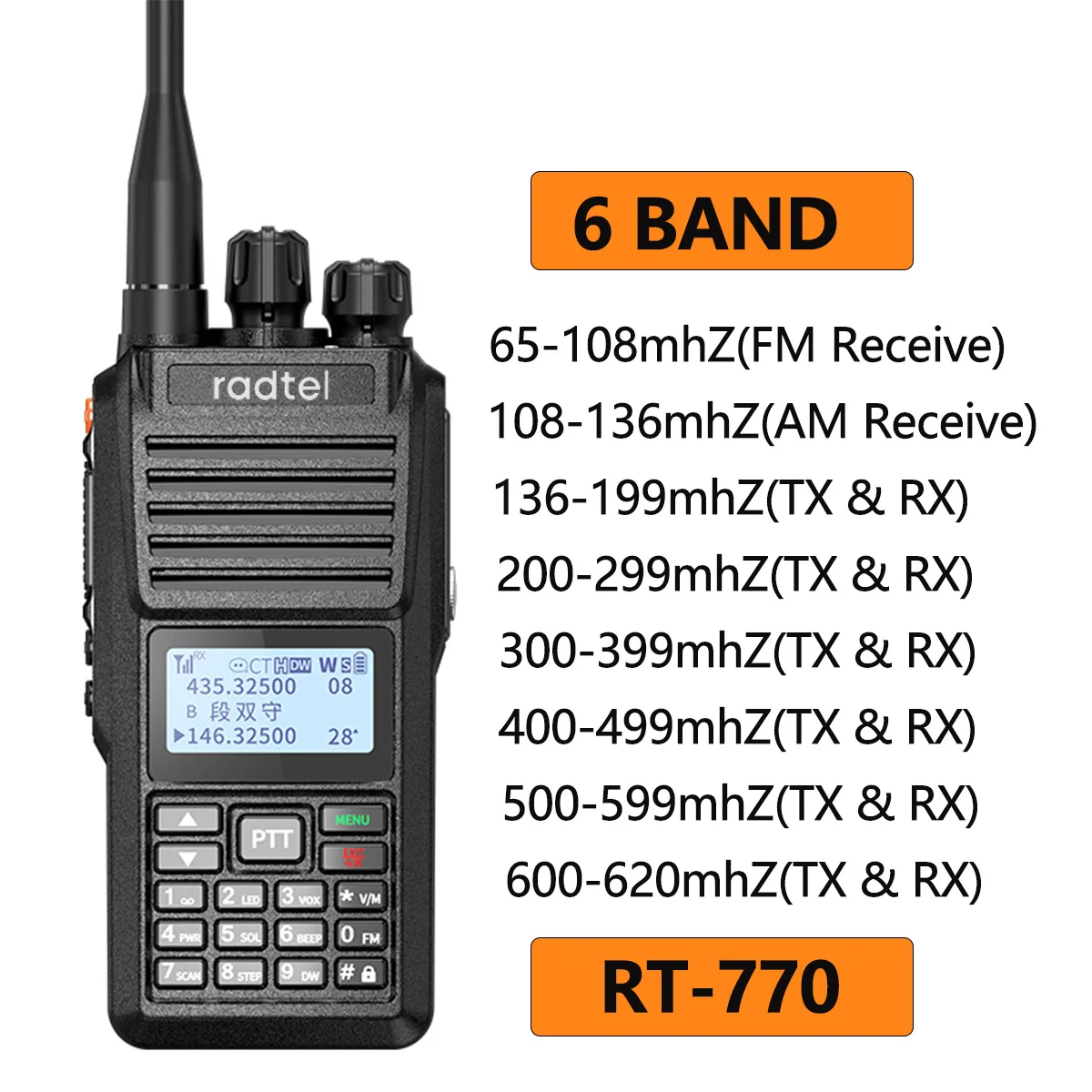 Radtel-RT-770-Full-Band-Ham-Radio-136-620Mhz-Aviation-frequency-Receive ...