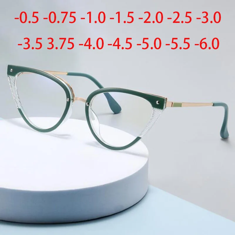 Vintage-Women-s-Eyeglass-Cat-Eye-Triangle-Glasses-Crystal-Eyeglasse ...