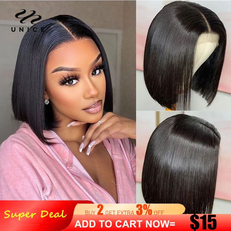 Perruque Bob Lace Closure Wig péruvienne naturelle – Unice Hair, perruques Lace Front Wig ...