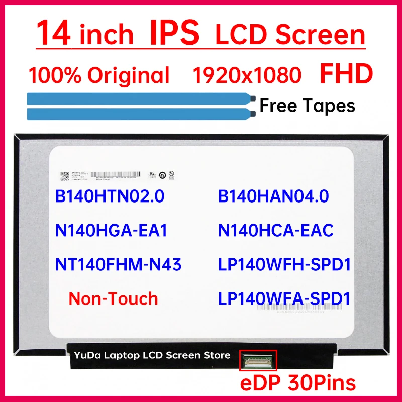 14" LCD Screen For Lenovo ThinkBook 14-IIL 14-IML 14s-IML 14s-IWL 14 G2 ...