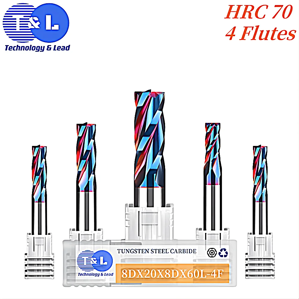 T-L-HRC70-4F-End-Mill-Milling-Alloy-Coating-Tungsten-Steel-Tool-Cnc ...