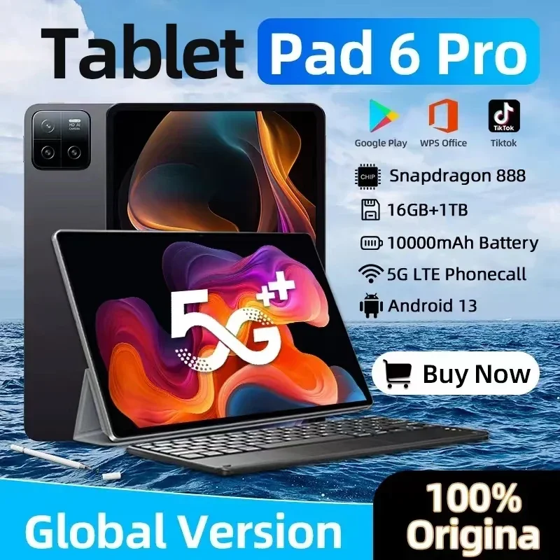 2024-Pad-6-Pro-Tablet-Android-13-Snapdragon-888-IPS-16GB-1024GB-5G-WIFI ...