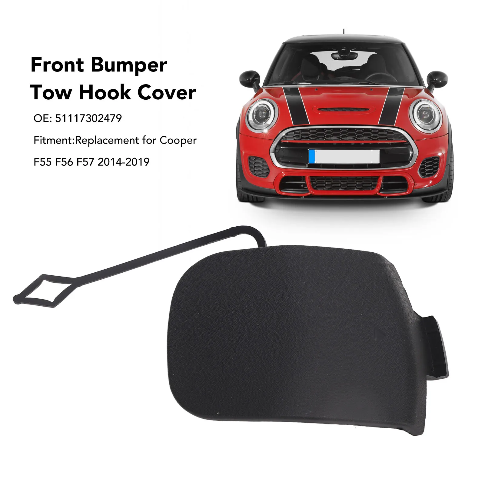 Front Bumper Tow Eye Cover Front Bumper Tow Hook Cover 51117302479 ...
