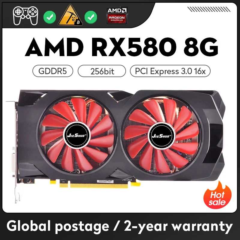 JIESHUO-AMD-gaming-graphics-cards-rx-580-8-gb-580-rx-8gb-2048sp-rx580 ...