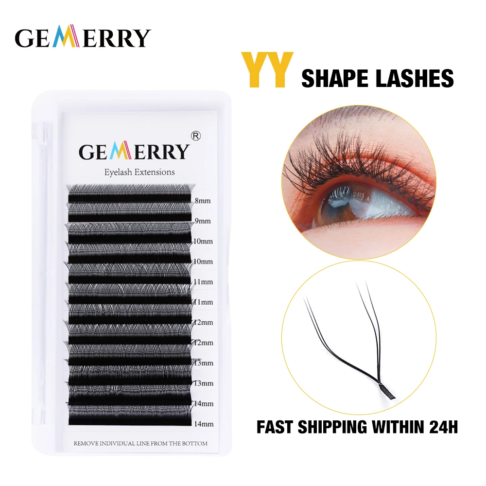 Yy Shaped Eyelashes Extension Faux Mink Natural Soft Premade Fans Hand ...