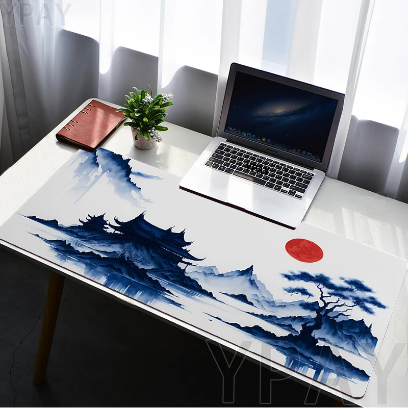 Large-Mouse-Pad-Chinese-Ink-Painting-Desk-Mats-Gaming-Mousepad-Rubber ...