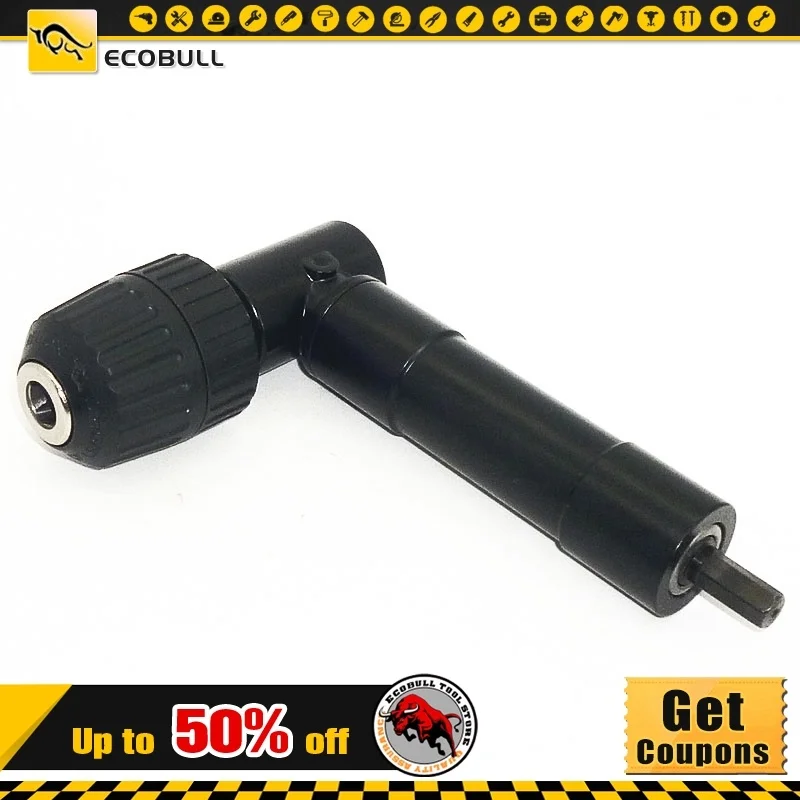 90 Degree 8mm Adjustable Hex Angle Driver Screwdriver Extension Socket ...