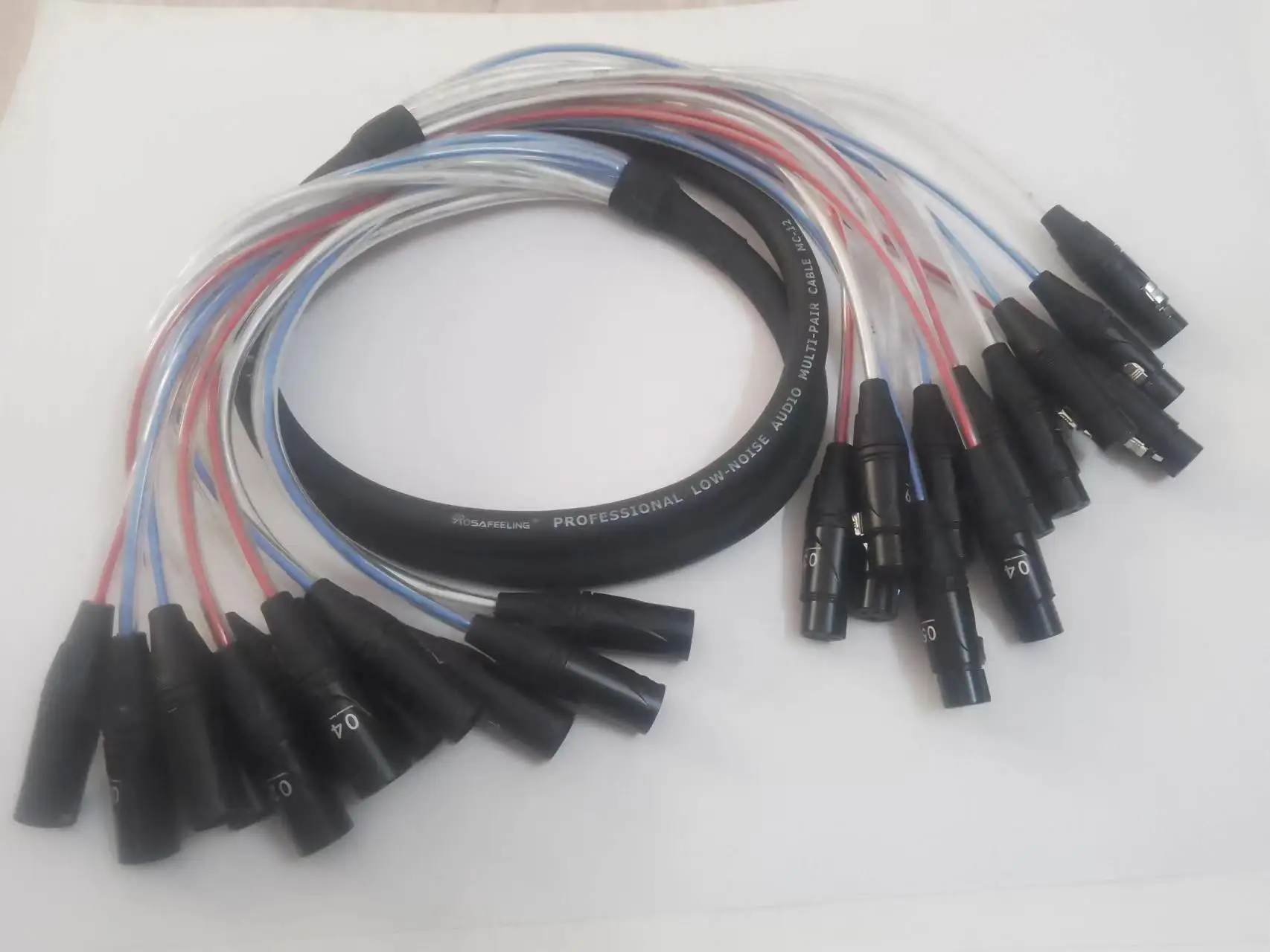 2 4 6 8 12 Way 3 Pin XLR Cable Male To Female Balanced Multi-Media ...