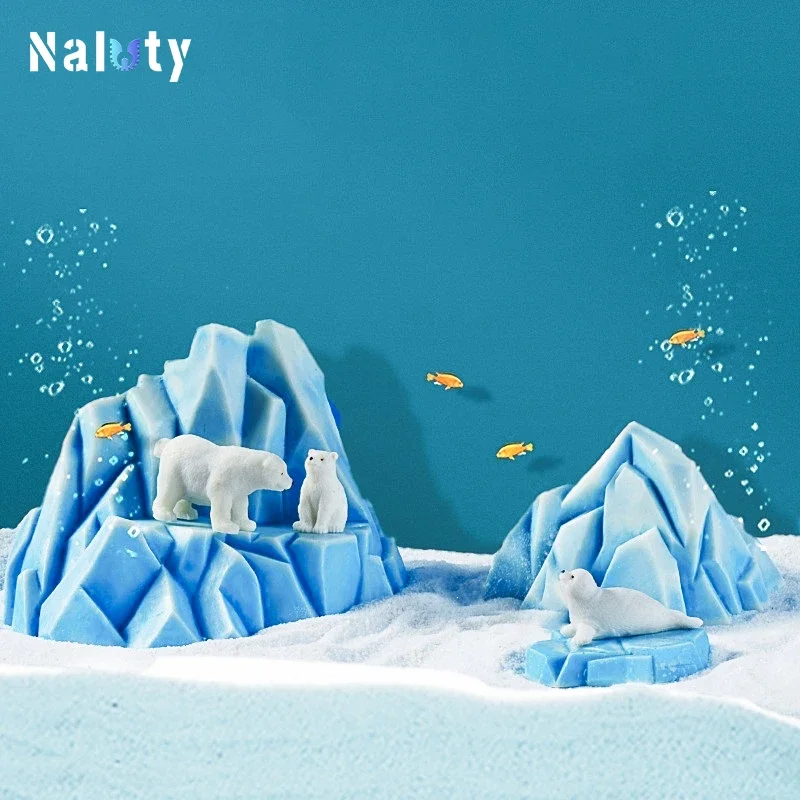 Aquarium-Decoration-Iceberg-Polar-Bear-Set-Aquarium-Ornaments-Fish-Tank ...