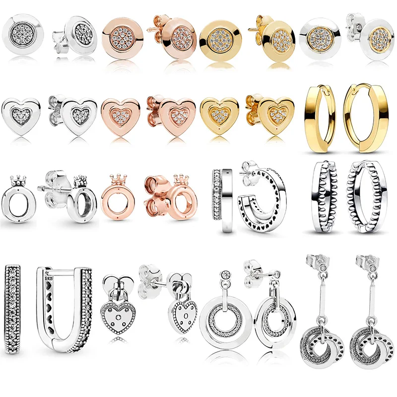 Pendientes-de-plata-de-ley-925-para-mujer-arete-con-forma-de-coraz-n ...