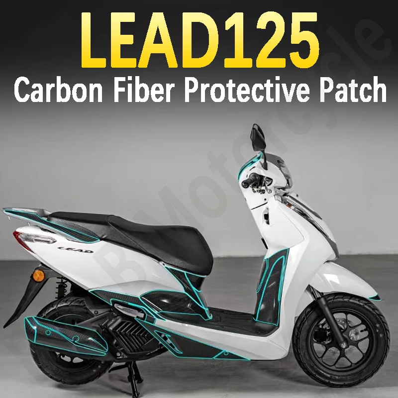 Set-for-Honda-LEAD125-Sticker-Moto-Sticker-Carbon-Fiber-Protection ...