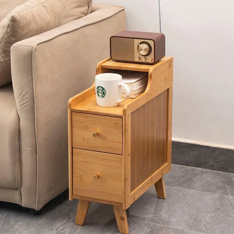 Bamboo Bedside Tea Table Creative Side Storage Cabinet Perfect for ...