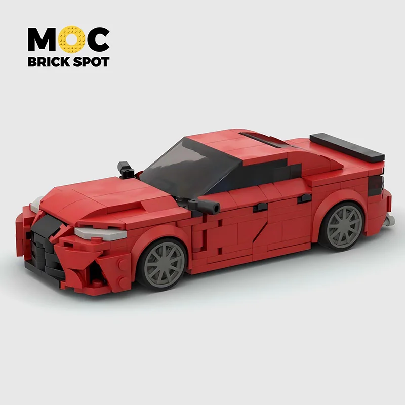 MOC Lexus GS F-Sport - Red Building Block Set - 398 Precision Bricks ...