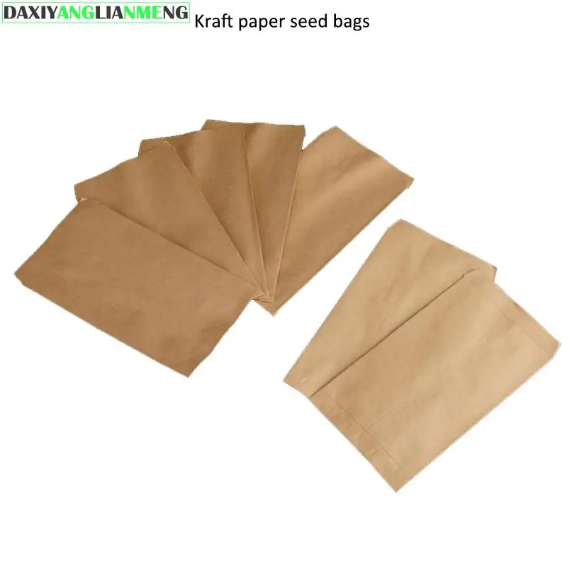 100pcs LxW: 12x20cm Kraft Paper Brown Seed Bag Crop Pollination ...