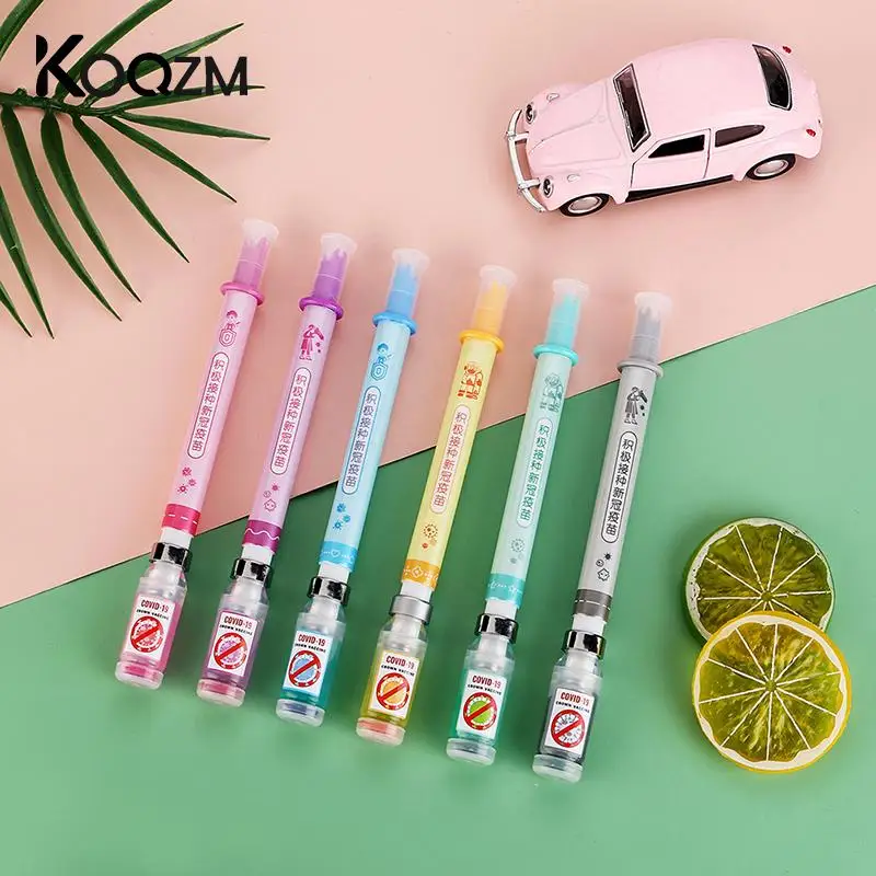 Creative-Cute-Pen-Simulation-Vaccine-Syringe-Gel-Pen-Realistic-Syringe ...