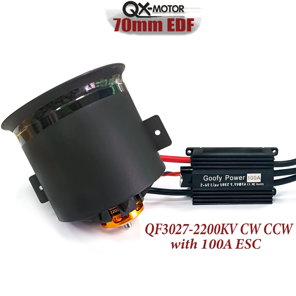 QX-MOTOR-70mm-EDF-CW-CCW-QF3027-2200KV-Brushless-Motor-12-Blades-Ducted ...