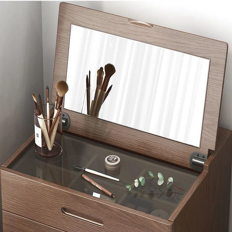 Modern Dresser With Mirror And Shelves