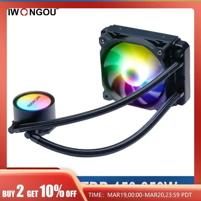 IWONGOU-Water-Cooler-120mm-4pin-RGB-Lga-1700-Processor-Cooling-Fan-Rgb ...