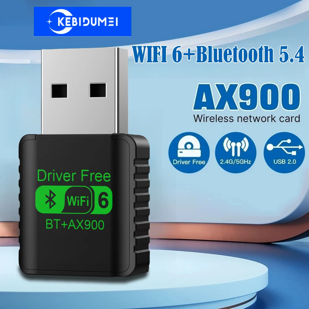 2-in-1 900Mbps USB WiFI Adapter Bluetooth 5.4 Wireless Network Card ...