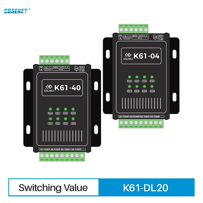 Lora RS485 Modbus 원격 제어 스위치 4 방향 입력/출력 K61 DL20 Lora RS485 Modbus ...