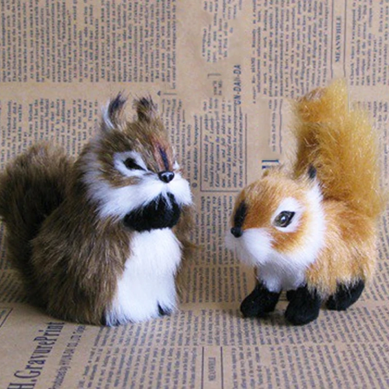 Mini-Simulation-Squirrel-Model-Handicraft-Cute-Artificial-Plush-Animal ...