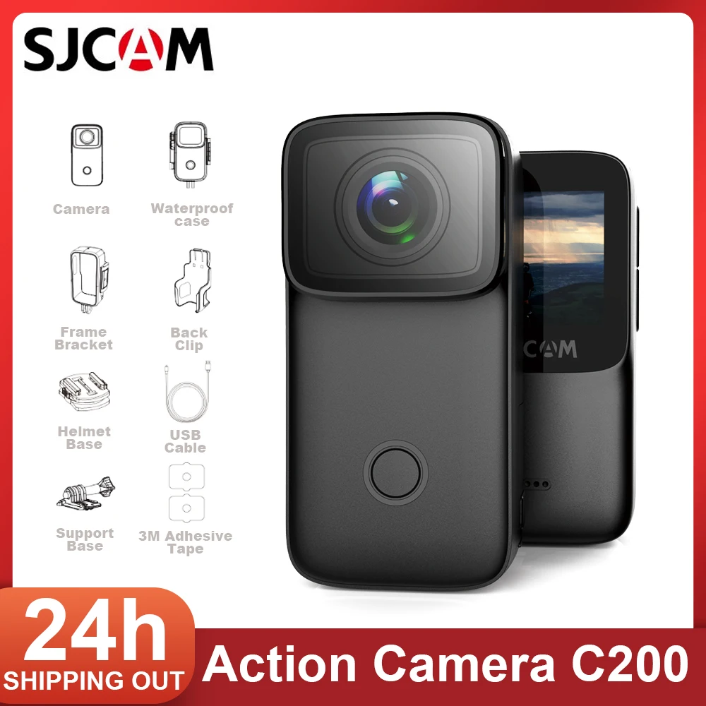 SJCAM-C200-4K-Action-Camera-Anti-Shake-Night-Vision-Waterproof-Riding ...