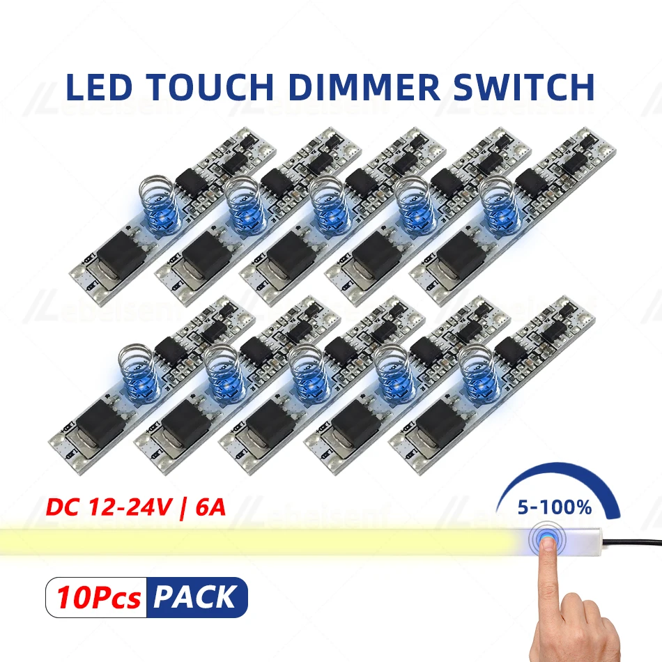 10Pcs-Spring-Touch-Switch-Concealed-Aluminum-Profile-LED-Lamp-Bar ...