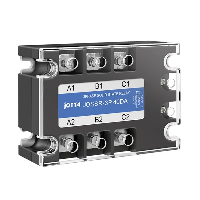 SSR 40DA 3 Phase 40A Three Phase SSR 3-32VDC Control 24-480VAC Solid State Relay Three DC-AC