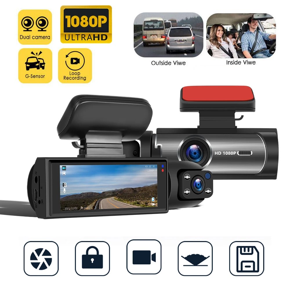 AMPrime-1080P-Full-HD-Dash-Cam-3-16-inch-Dual-lens-Driving-Recorder ...
