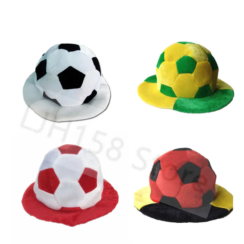 Carnival Party Boy Football Soccer Fans Cap Funny Hat White Black ...