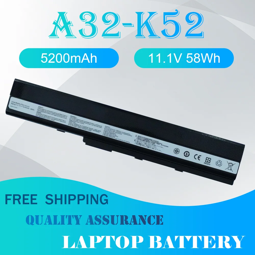 A32-K52 Laptop Battery for ASUS A52 A52J A52F A52JB A52JK A52JR K52D ...