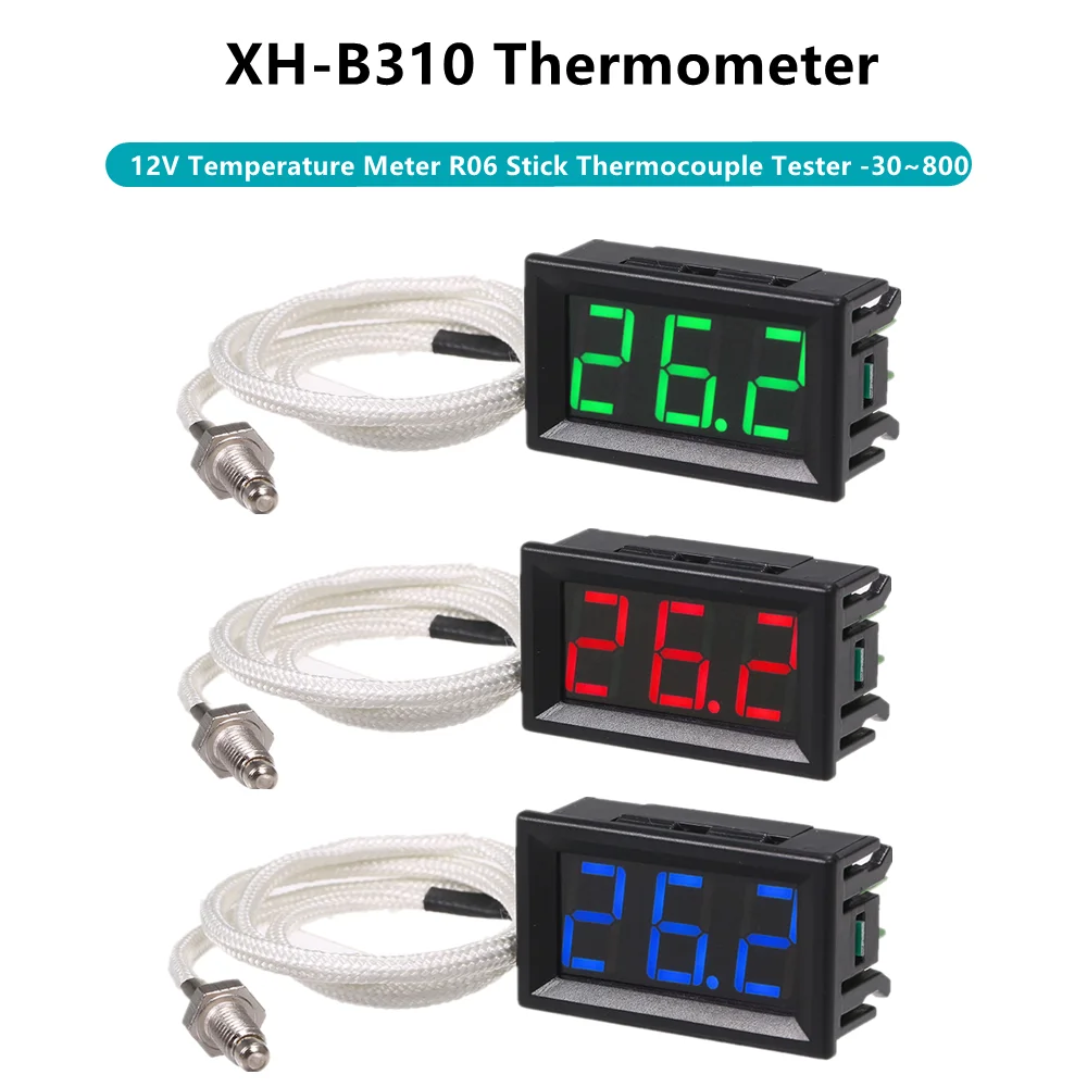 XH-B310-DC-Digital-Tube-LED-Display-Thermometer-12V-Temperature-Meter-K ...