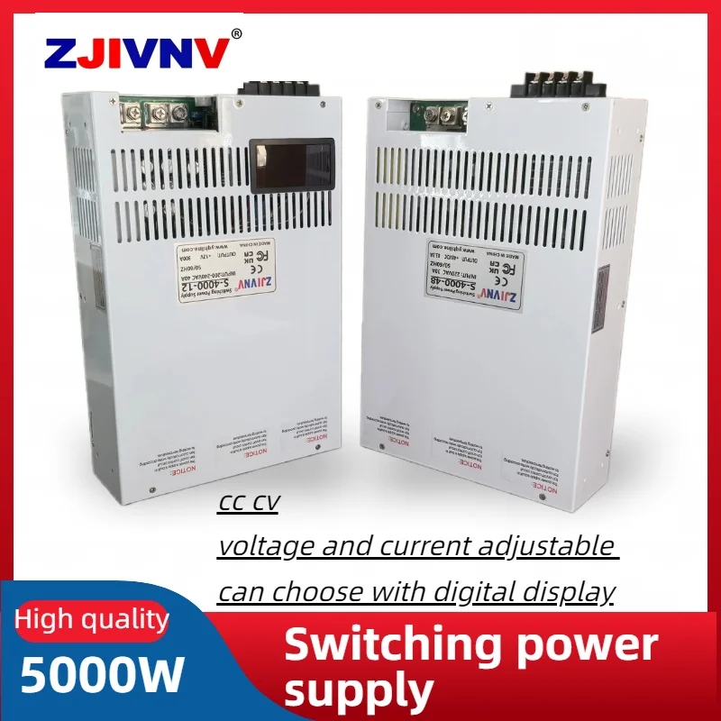 ZJIVNV 5000W 24/36/48/60/72/80/90/110/220v 조정 가능 스위칭 전원 공급 장치 AC-DC 실험실 ...