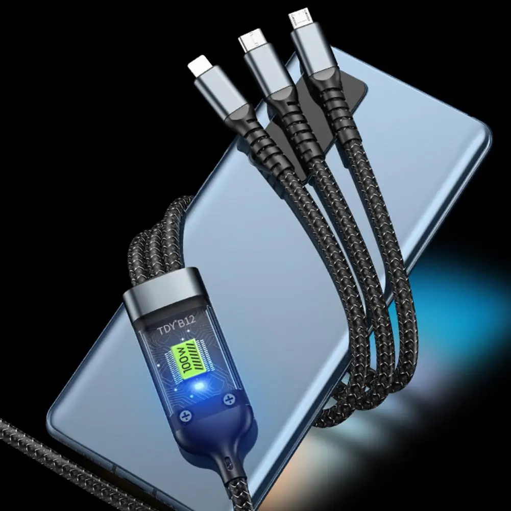 Three-in-one-Charging-Cable-100w-Fast-Charging-Cable-Universal-3-1-Fast ...